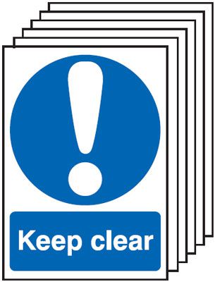 6-Pack Keep Clear Signs | Seton