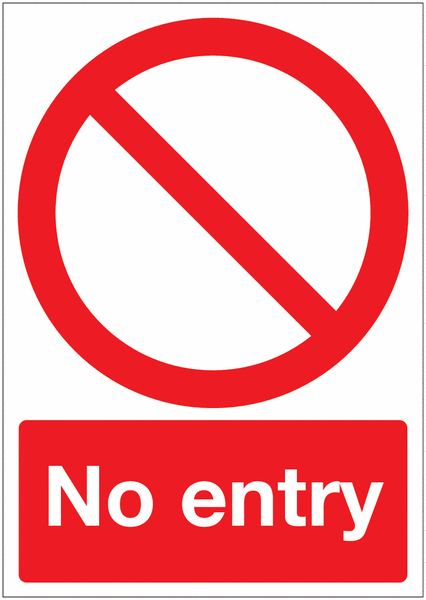No Entry Window Fix Signs | Seton