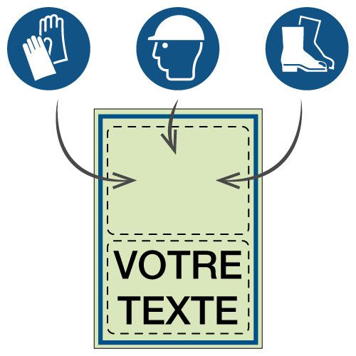 Pictogramme blouse de protection, panneau port des EPI | Seton