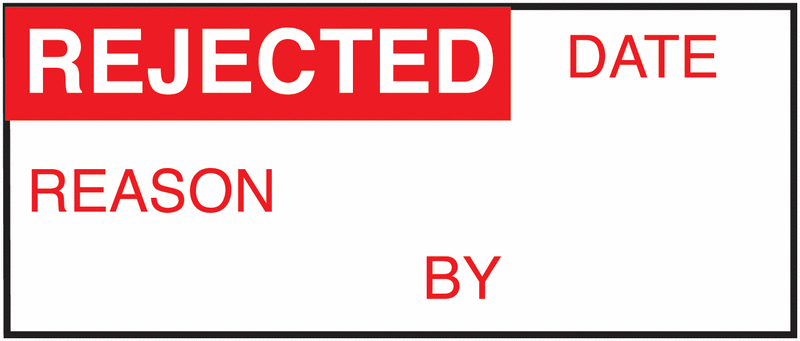 Rejected Date/Reason/By Nylon Cloth Write-On Labels | Seton