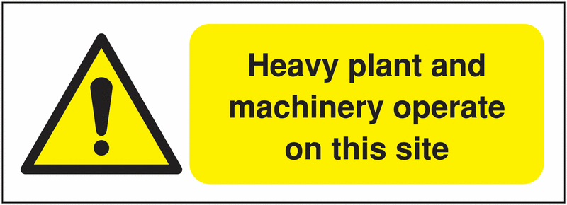 Heavy Plant Sign Vinyl Site Safety Labels - Single | Seton