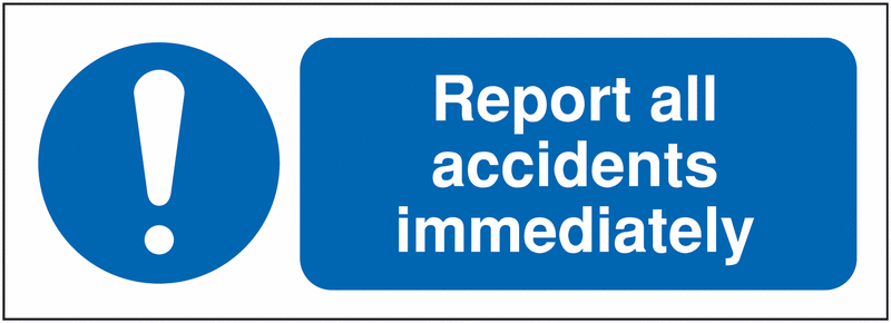 Build Your Own Safety Sign Labels - Report All Accidents | Seton