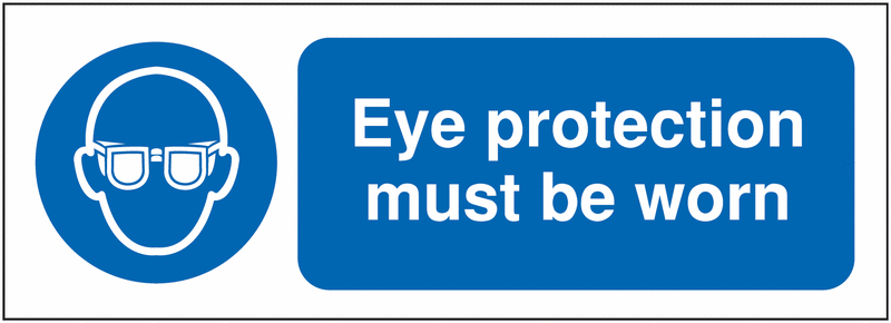 Eye Protection Sign Site Safety Vinyl Labels - Single | Seton