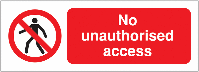 Build Your Own Safety Sign Labels - No Unauthorised Access | Seton