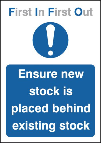 Ensure New Stock Is Placed Behind Existing Stock Signs | Seton
