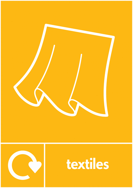 Quality Textiles Recycling Signs - UK’s Widest Selection | Seton