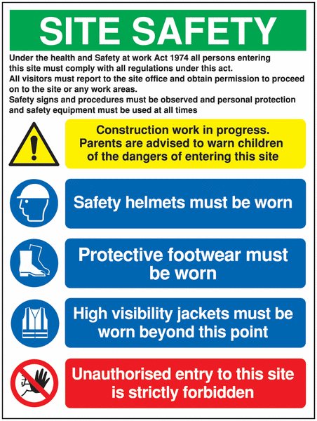 Construction Work/Unauthorised Entry... Site Signs | Seton