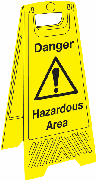 Economy Floor Stand - Danger Hazardous Areas | Seton