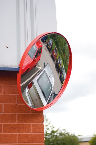 Circular Traffic Mirrors - Red Framed | Seton
