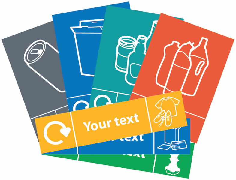 Custom WRAP Recycling Signs with Symbols | Seton