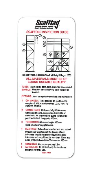 Scafftag® Inspection Pocket Guide | Seton