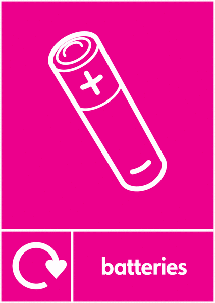 Batteries - WRAP Electrical Waste Recycling Signs | Seton