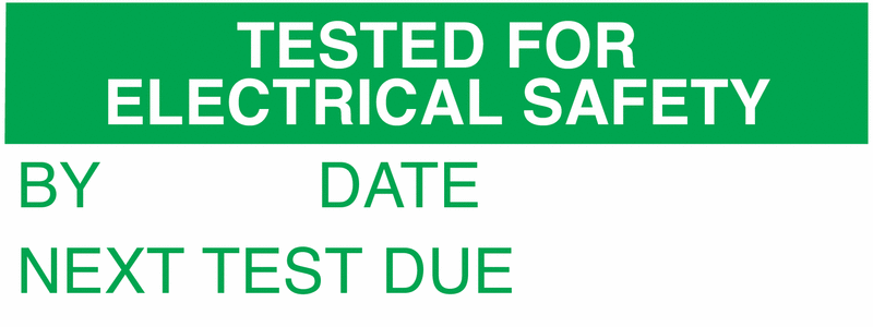 Tested For Electrical Safety By/Next Test Labels | Seton
