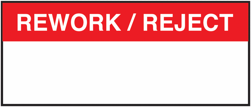 Rework/Reject Nylon Cloth Write-On Labels | Seton