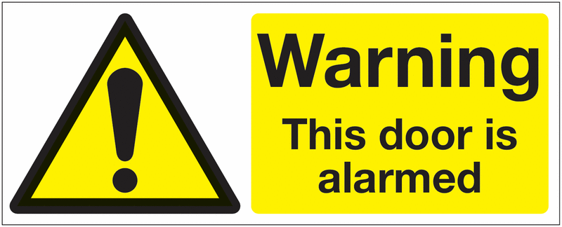 Warning This Door Is Alarmed Sign | Seton