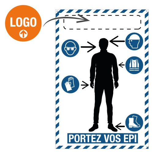 Panneaux port des EPI obligatoire personnalisés | Seton