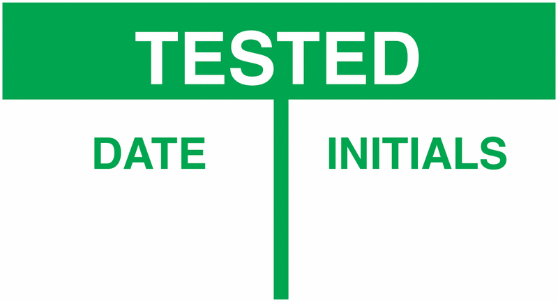 Tested By/Date Jumbo Write-On Labels | Seton