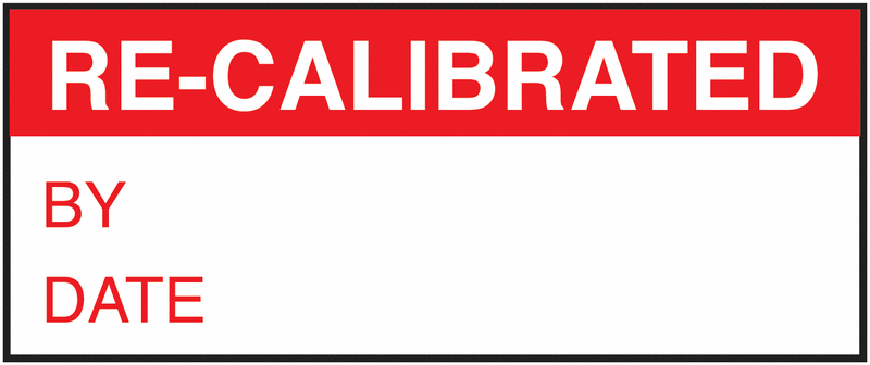 Re-Calibrated By/Date Nylon Cloth Write-On Labels | Seton