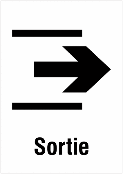 Panneau ISO 7001 avec pictogramme "Sortie" - PF029 | Seton