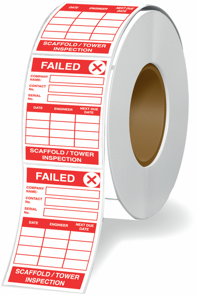 Failed Scaffold Labels | Inspection Labels | Seton | Seton