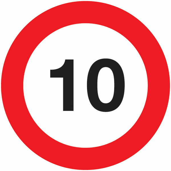 Cartelli stradali "Limite di velocità 10 km/h" | Seton