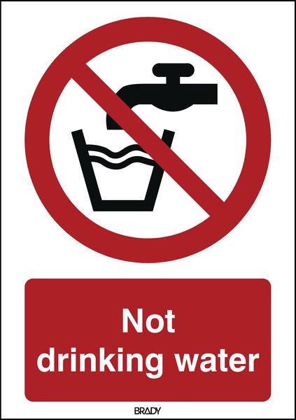 Easy-Fit “Safe Drinking" and “Not Drinking" Water Signs | Seton