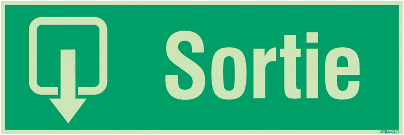 Panneau et autocollant d'évacuation photoluminescents avec symbole ...
