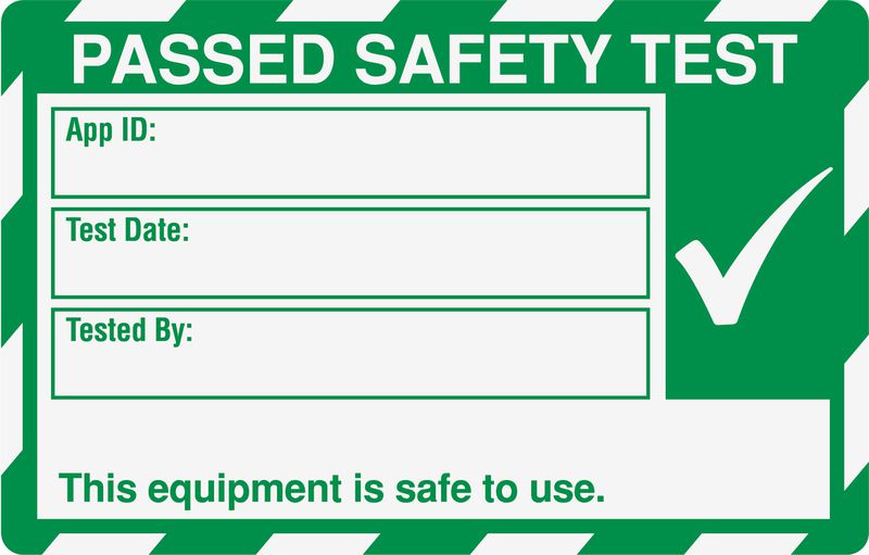 Medium Safety Test Label | Seton