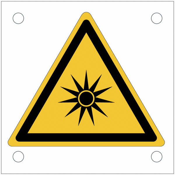 Plaque de signalisation pour machine Danger rayonnement optique | Seton