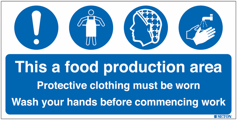 Food Production Area Multi-Message Sign | Seton