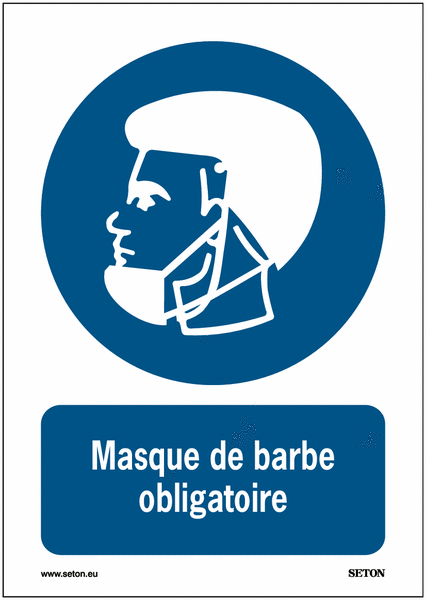 Panneaux A3/A4/A5 - Masque de barbe obligatoire | Seton