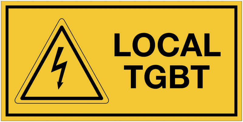 Panneau à message horizontal - Danger TGBT | Seton