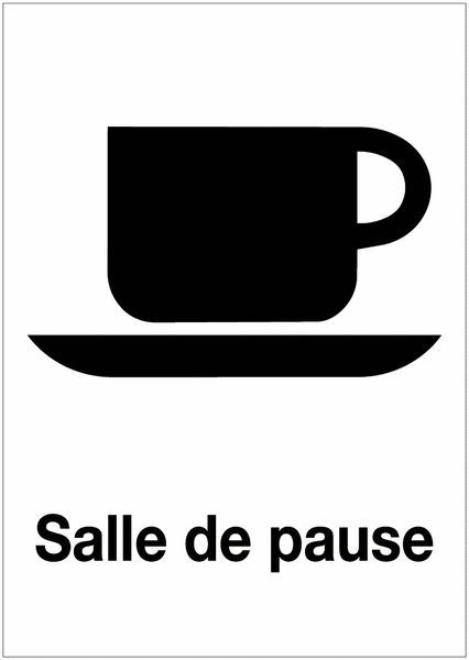 Panneaux ISO 7001 "Salle de pause" avec texte - CF002 | Seton