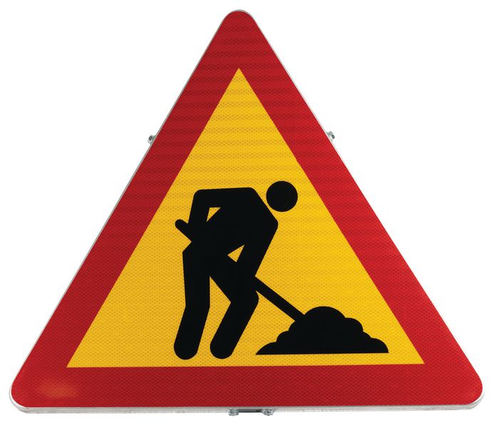 Señal de obra TP-18 - Obras (homologada) | Seton