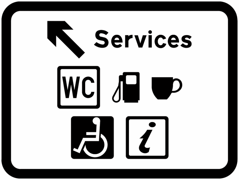 Traffic Signs - Services - With Directional Arrow | Seton
