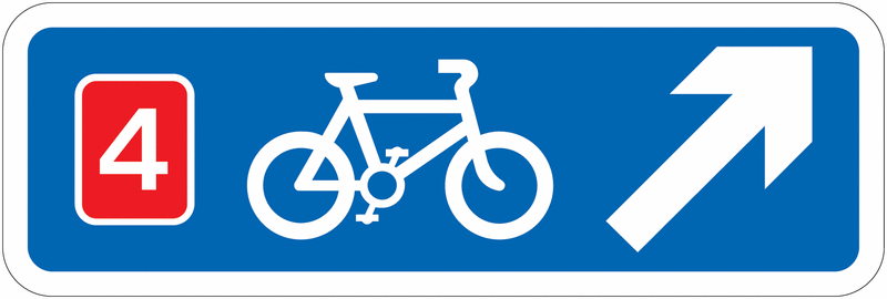 Traffic Signs - Numbered Cycle Route. Fast Easy Delivery | Seton