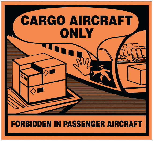 Étiquettes cargo "Forbidden in passenger aircraft" | Seton