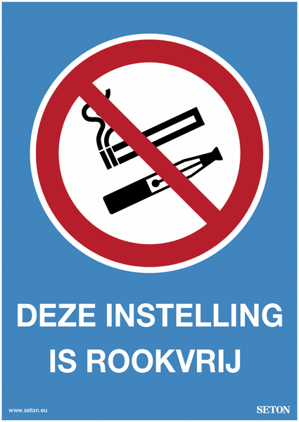 Stickers rookverbod, Pictogram elektronische sigaret | Seton