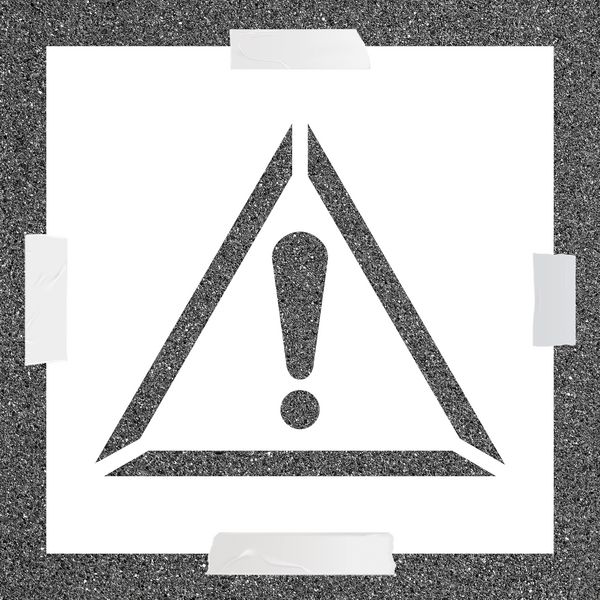 Reusable Stencil Attention Danger Symbol. Quick Delivery | Seton