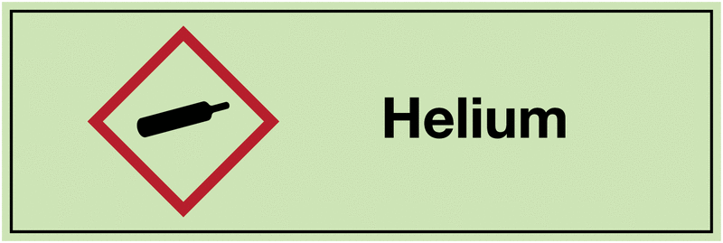 Fotoluminescente GHS-labels - Helium - GHS04 | Seton