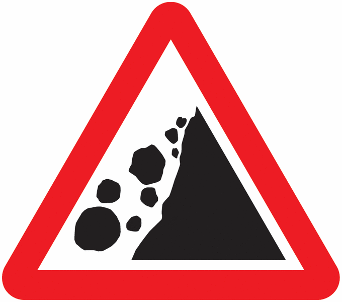 Traffic Signs - Rocks Falling Left | Seton