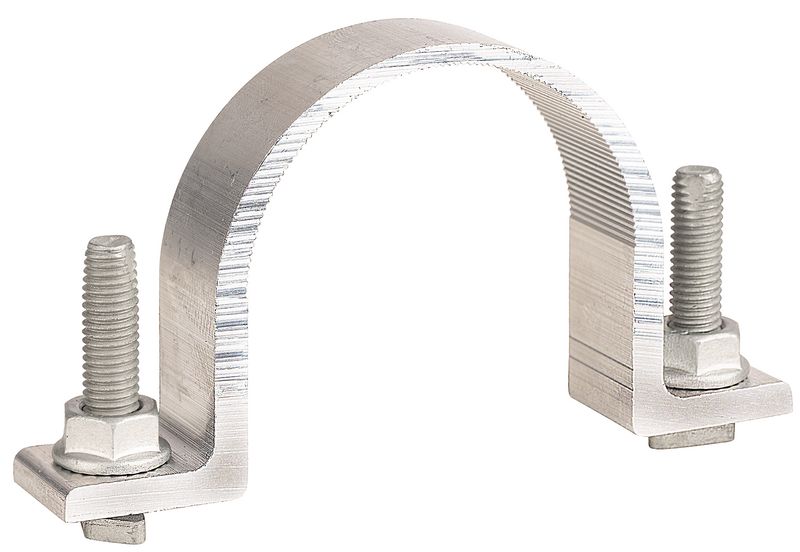 Bride pour panneau plat ou routier sur poteau rond 60 mm | Seton