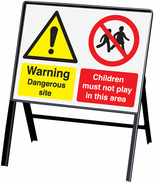 Children Must Not Play Sign Site Safety Labels - Single | Seton
