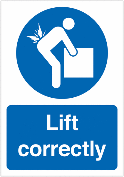 Lift Correctly Signs | Seton