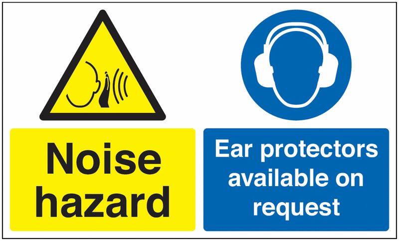Noise Hazard/Ear Protectors Available On Request Signs | Seton