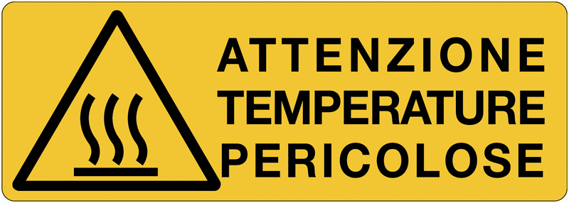 Cartelli pericolo ustioni e pericolo alte temperature | Seton