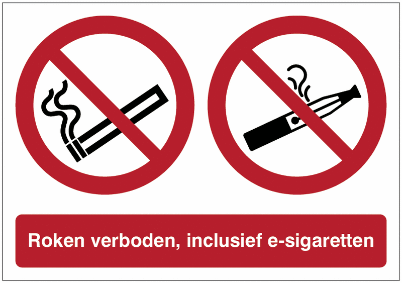 Stickers rookverbod, Pictogram elektronische sigaret | Seton
