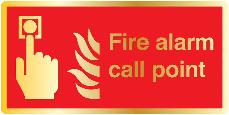 Deluxe Metal Look Safety Signs - Fire Alarm Call Point | Seton
