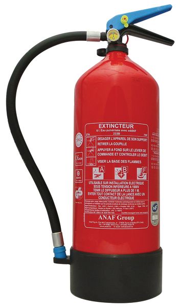 Extincteur à eau, pour les feux de classe A, B et F | Seton