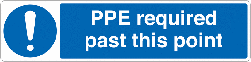 PPE Required Past This Point Floor Sign | Seton